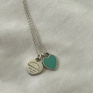 Tiffany & Co. | Jewelry | Tiffany Blue Double Heart Tag Pendant | Poshmark